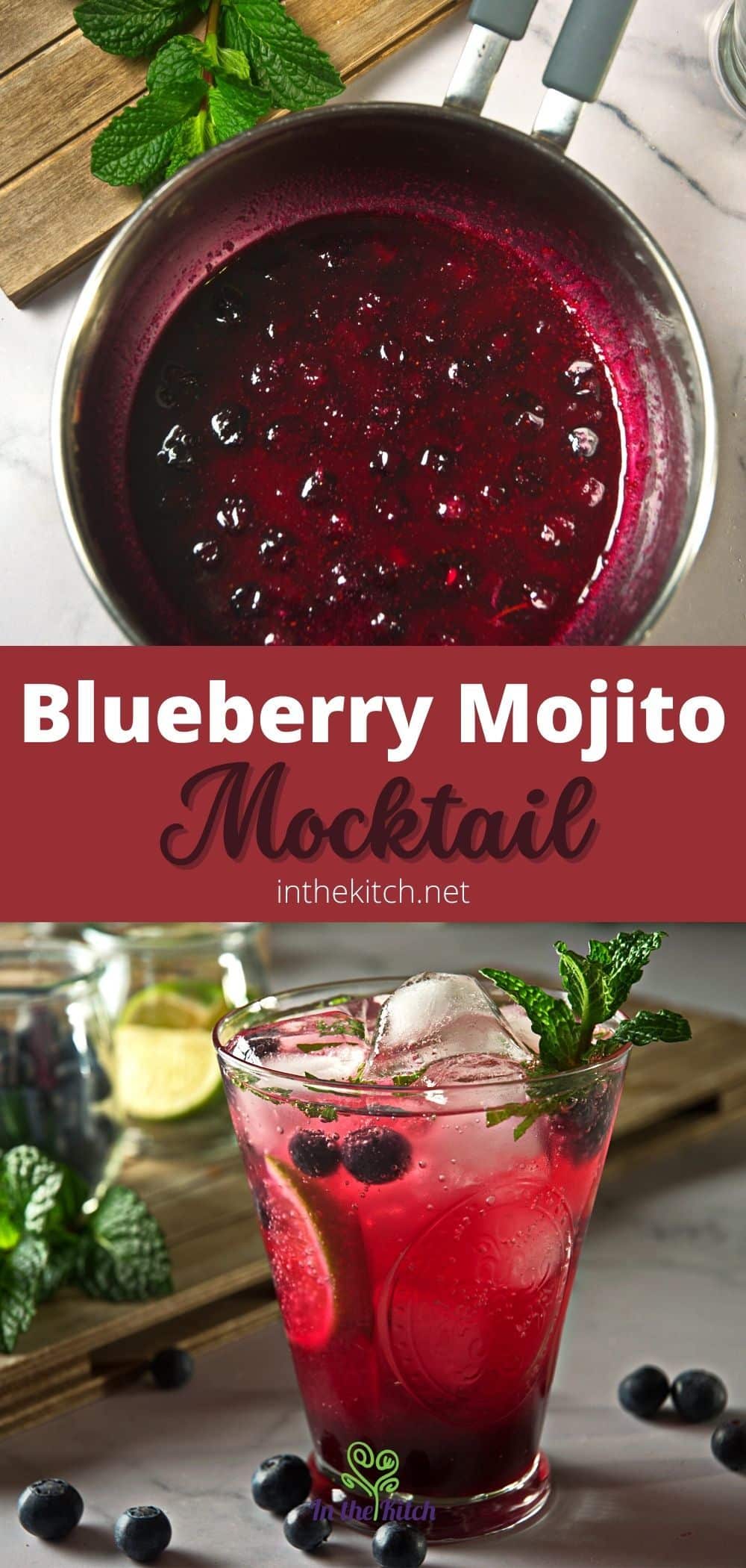 Blueberry Mojito Mocktail - In the Kitch