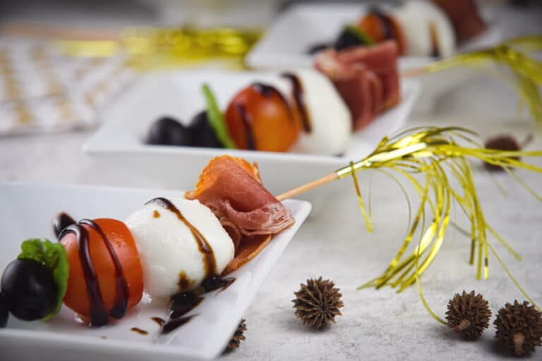 New Year's Eve Appetizer: Caprese and Prosciutto Mini Skewers - In the ...