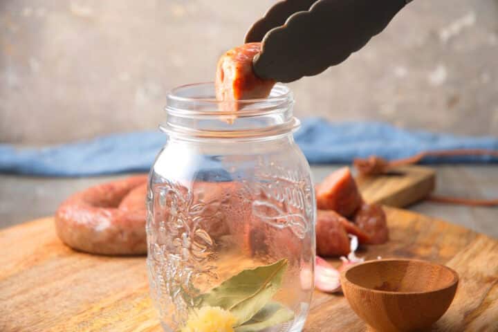 Easy Homemade Pickled Sausage - In the Kitch