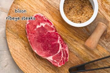Grilled Bison Ribeye Steaks - In the Kitch