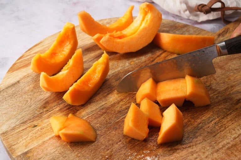 How to Cut a Cantaloupe into Cubes - In the Kitch