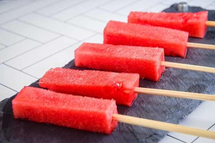 How to Cut a Watermelon (Cubes, Sticks & Triangles) - In the Kitch