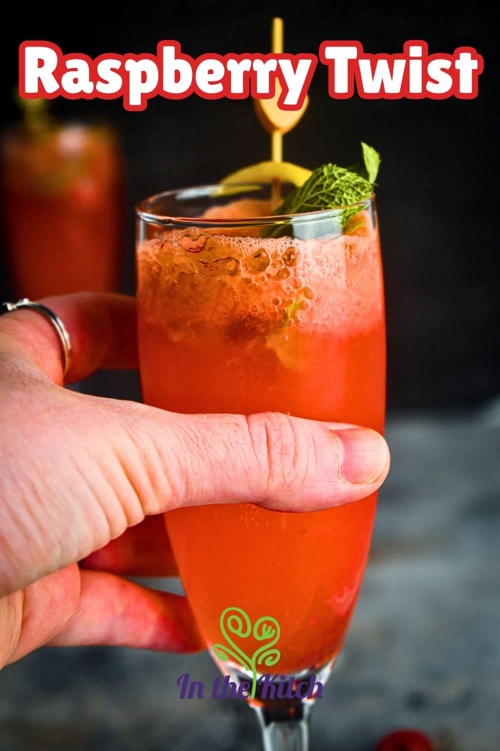 Raspberry Twist Cocktail - In the Kitch