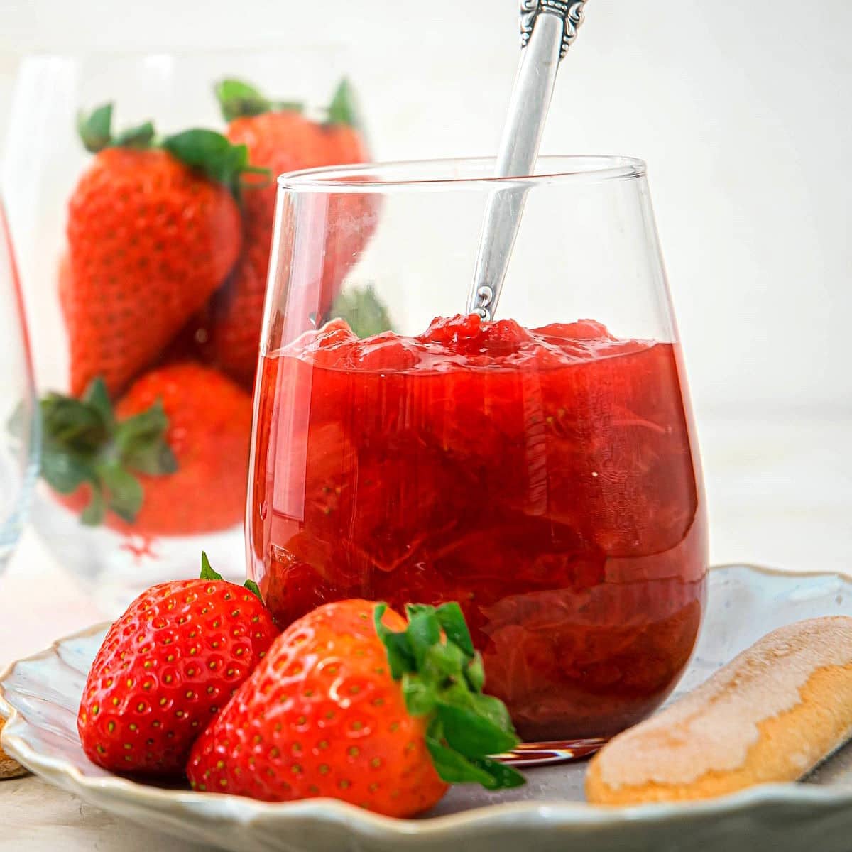 Strawberry Rhubarb Sauce (Compote) - In the Kitch