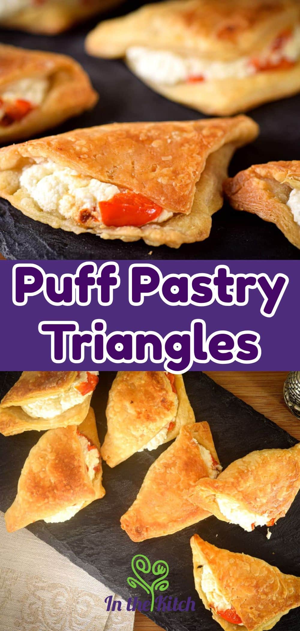 Electric Skillet Stuffed Puff Pastry Triangles - In the Kitch