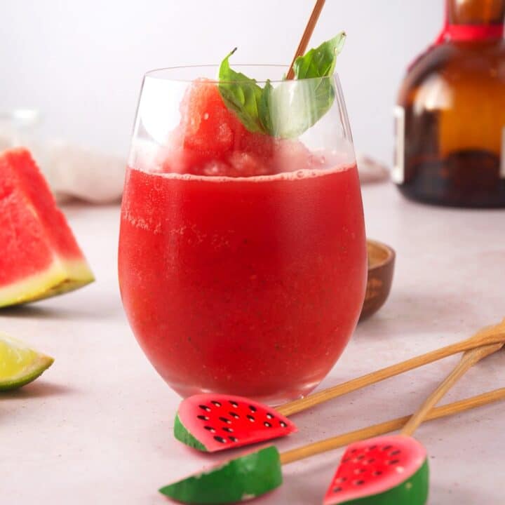 Frozen Watermelon Basil Cocktail - In the Kitch